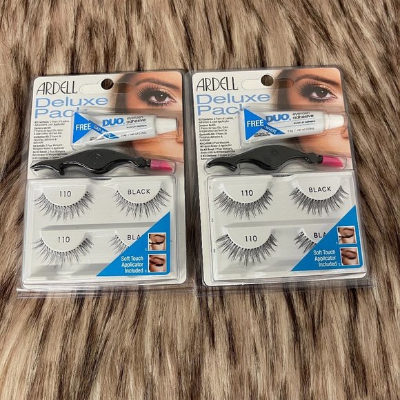 Ardell | Makeup | Lot Of 2 Ardell Deluxe Pack 1 Lashes W Glue | Poshmark